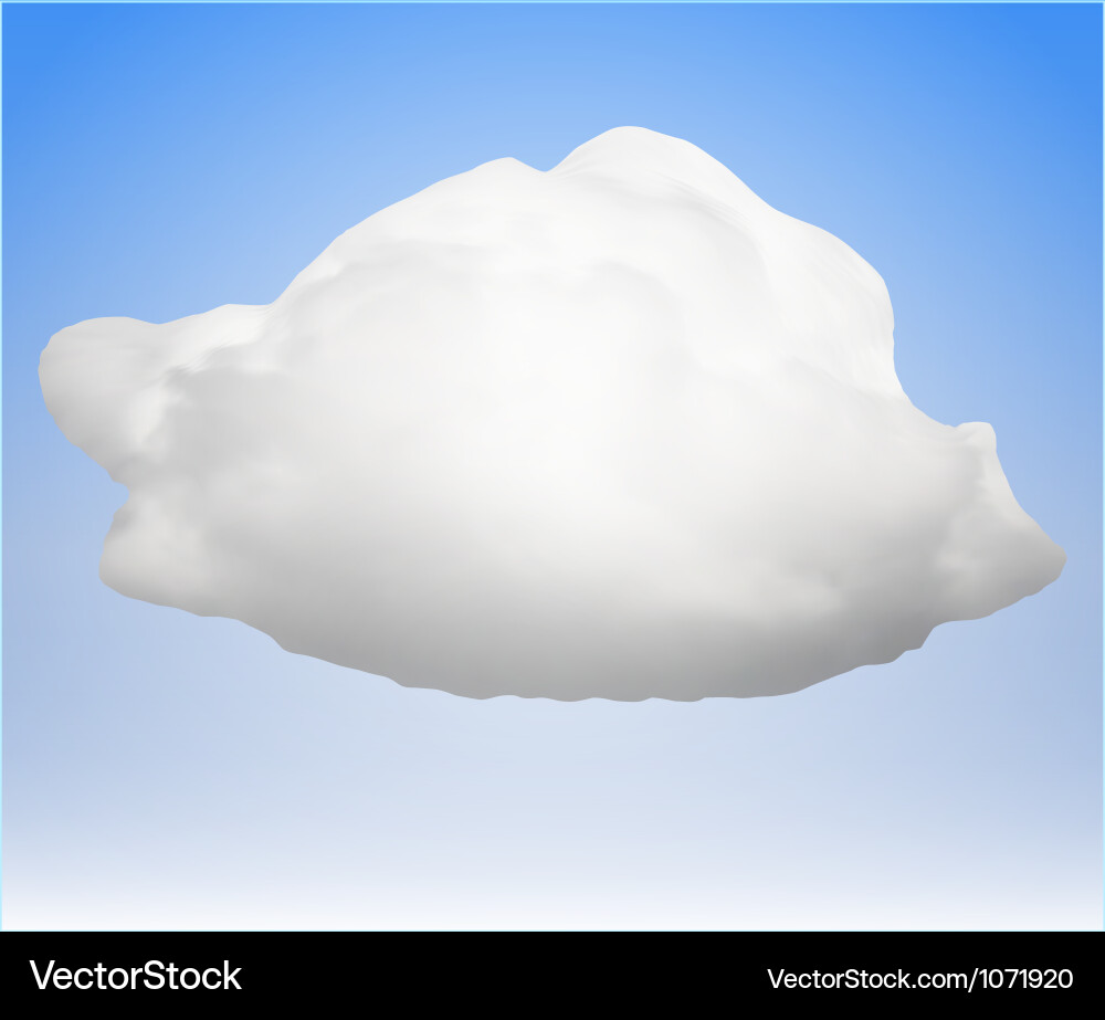 Single cloud Royalty Free Vector Image - VectorStock