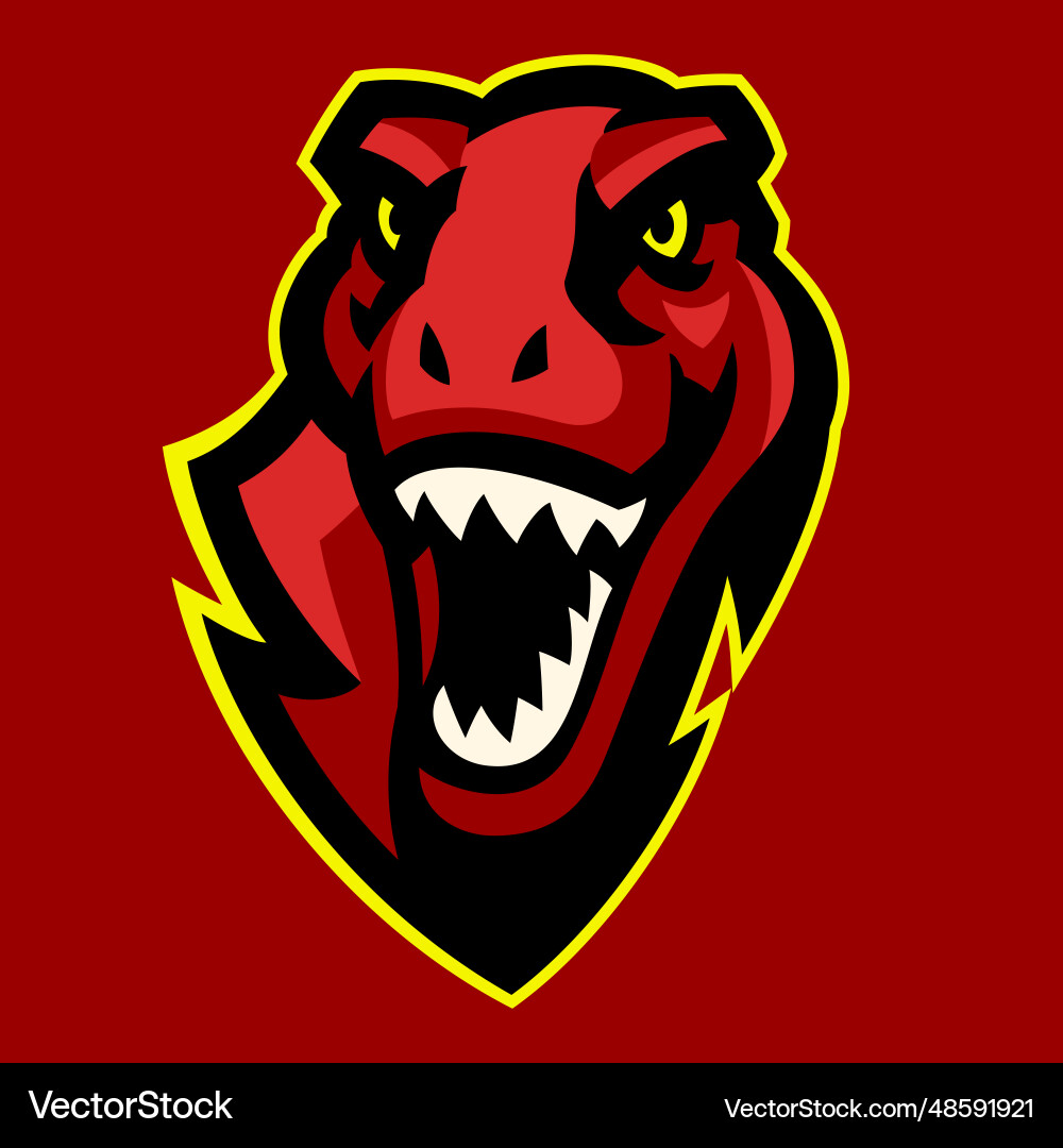 Red Dinosaur Head Logo T Rex Head Icon Royalty Free Images, Stock