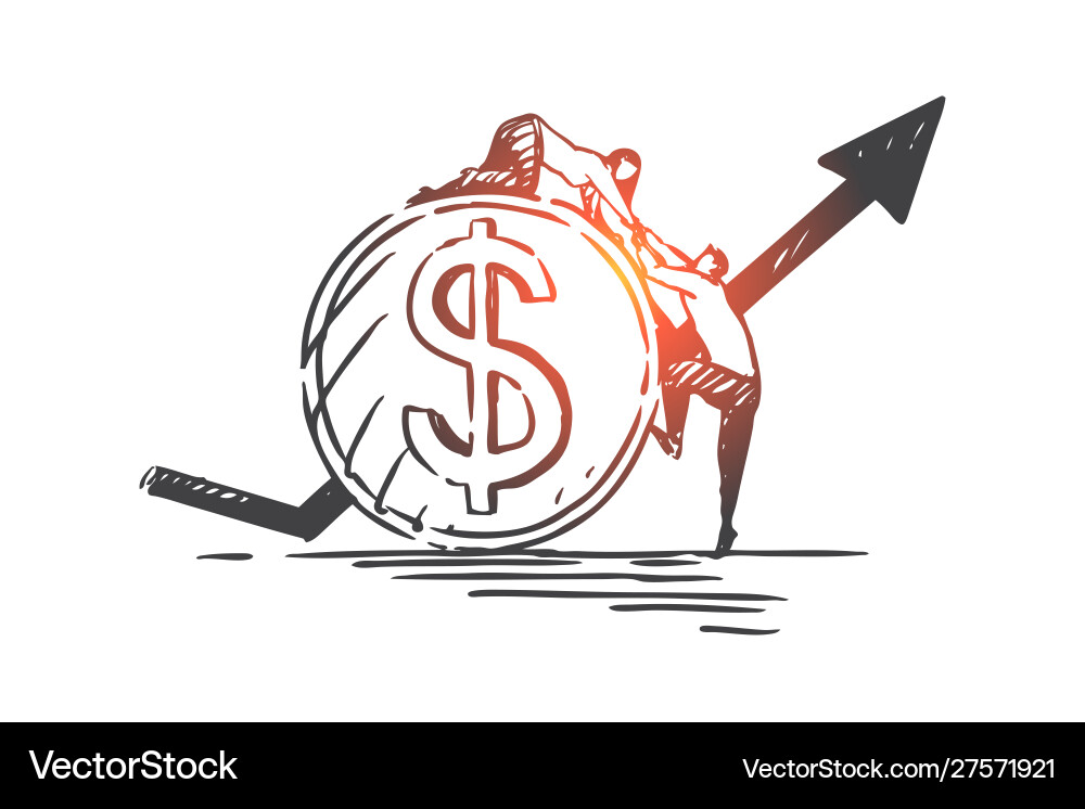 Financial support partnership and teamwork Vector Image