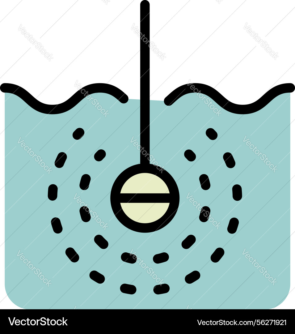 Fish finder icon design echo sounder radar Vector Image