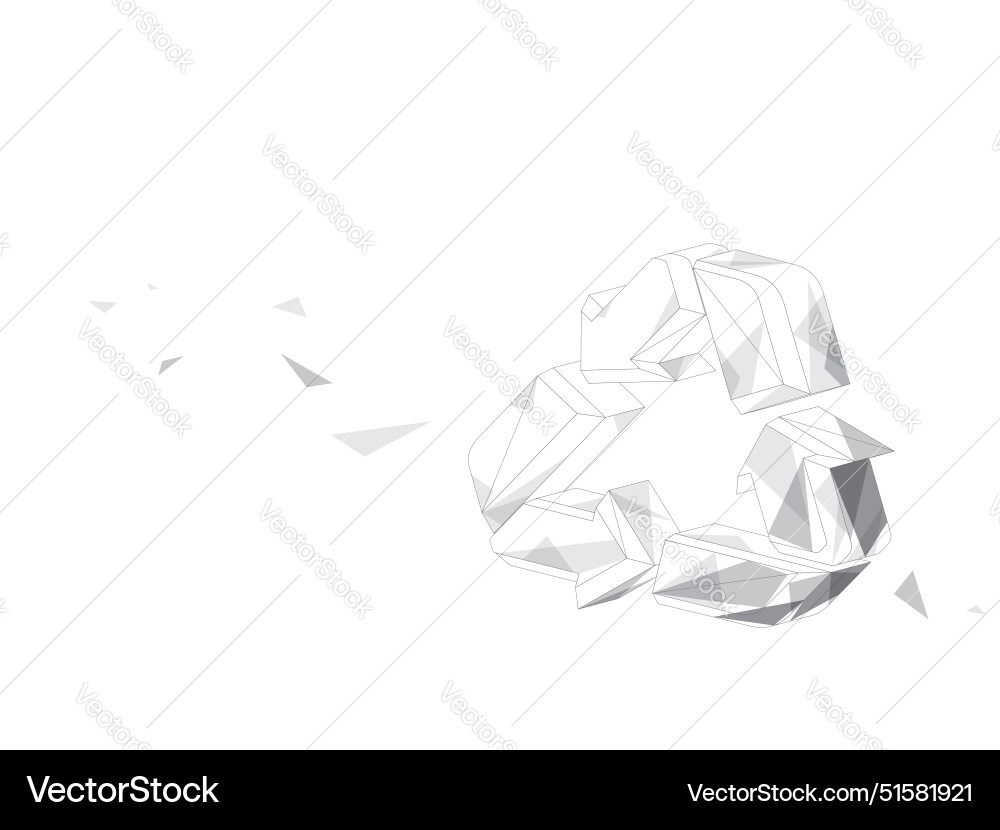 Fragment a008 recycling symbol Royalty Free Vector Image