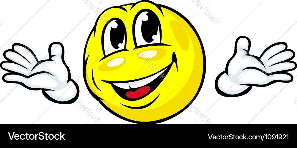 Friendly emotion face icon Royalty Free Vector Image