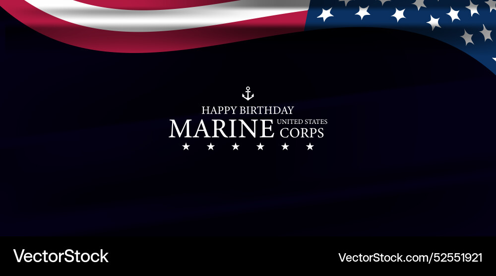Inspiring text design for the marine corps Vector Image