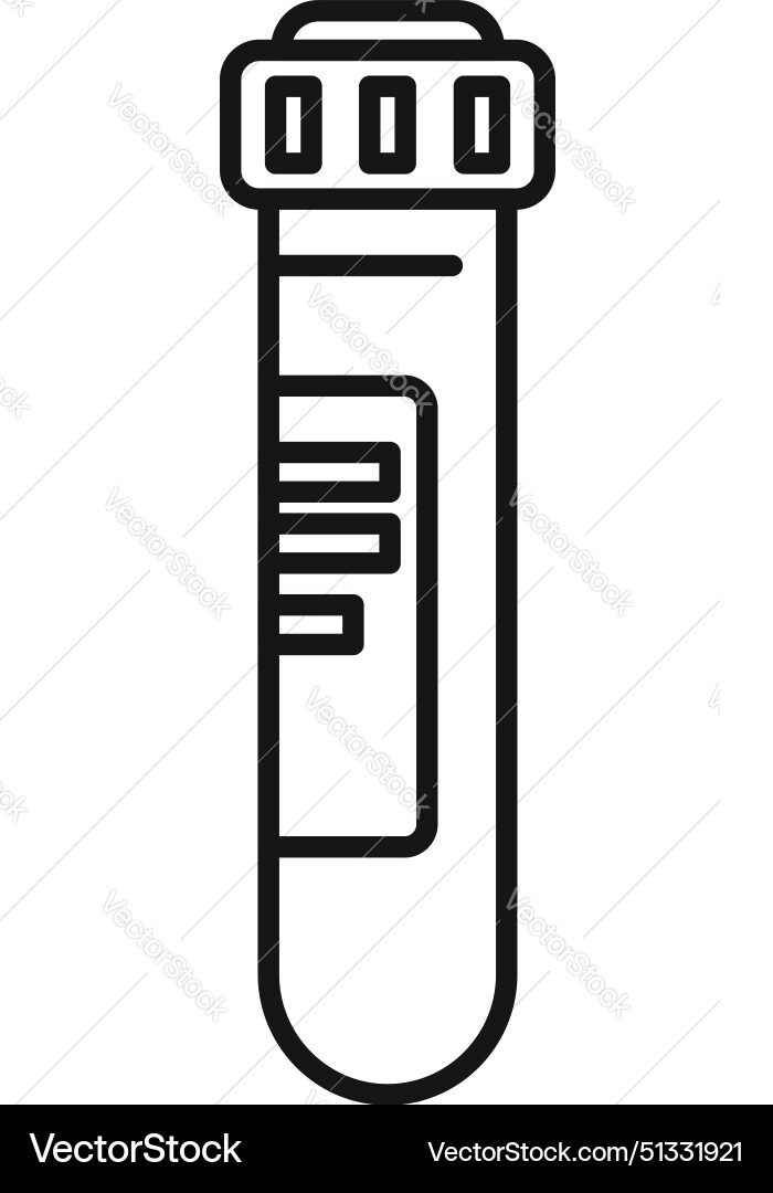 Laboratory test tube icon line art Royalty Free Vector Image