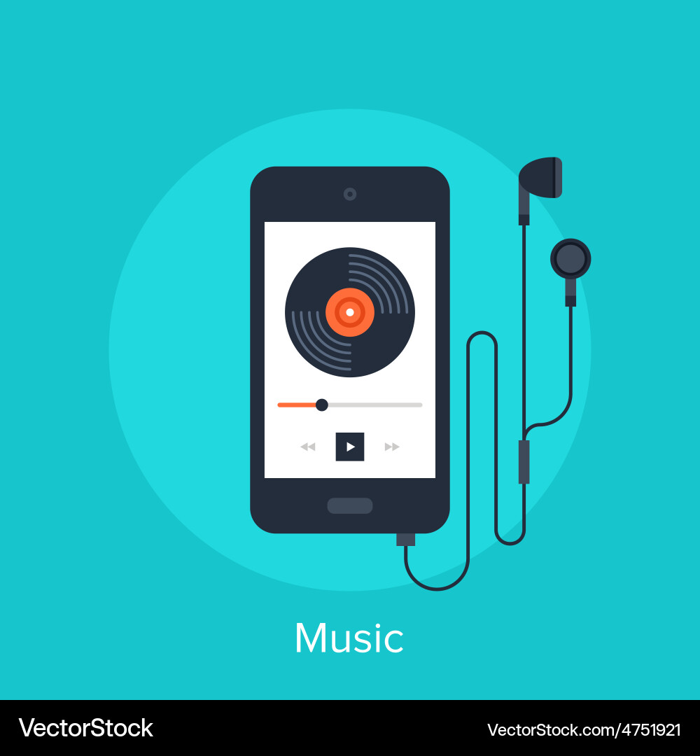 Music player Royalty Free Vector Image - VectorStock