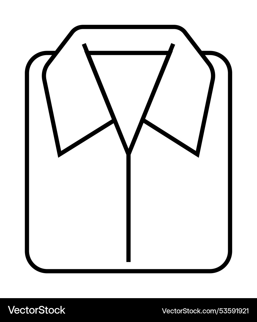 Neatly folded shirt symbol in minimalist black Vector Image