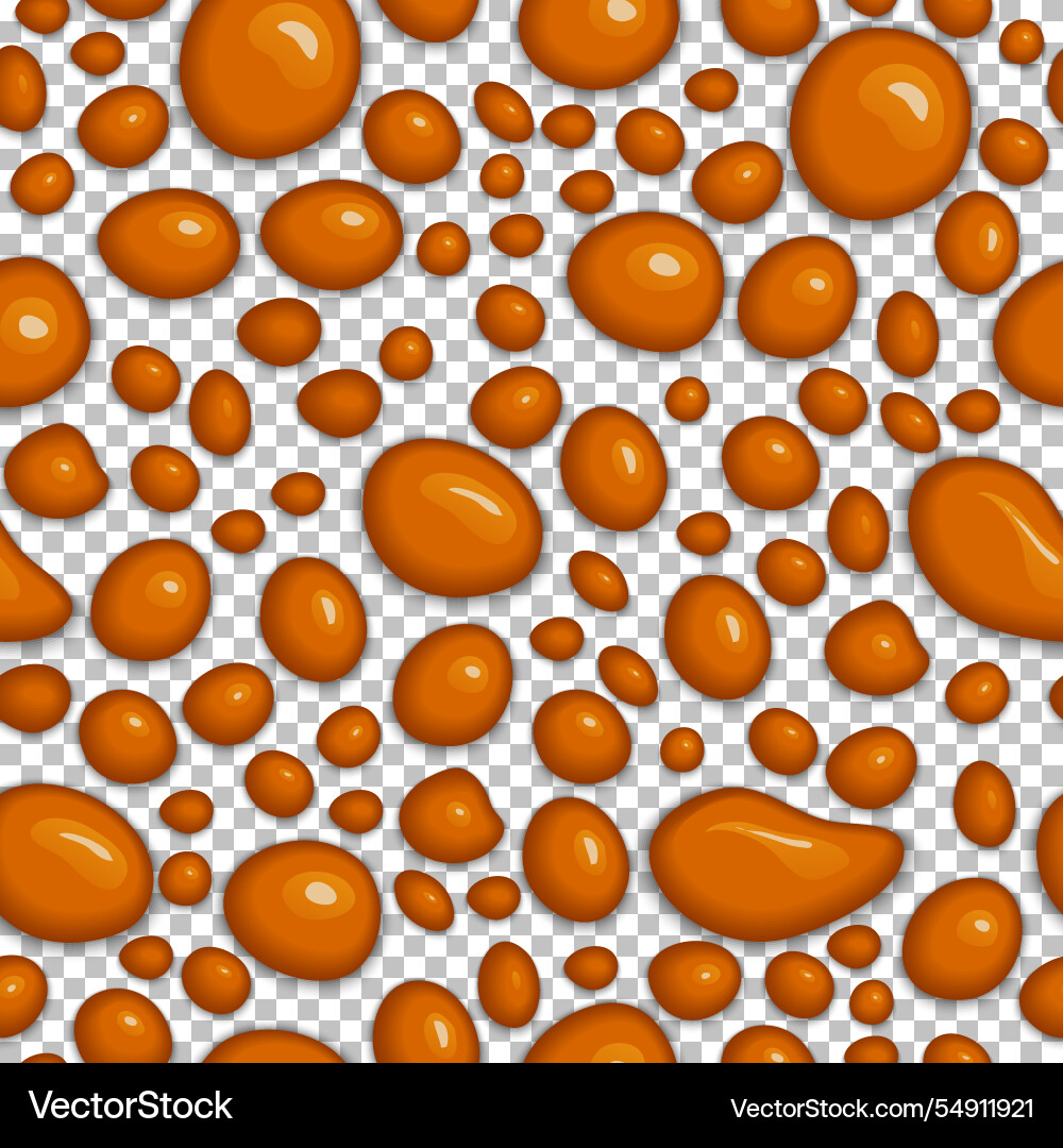 Orange drops of toy slime Royalty Free Vector Image