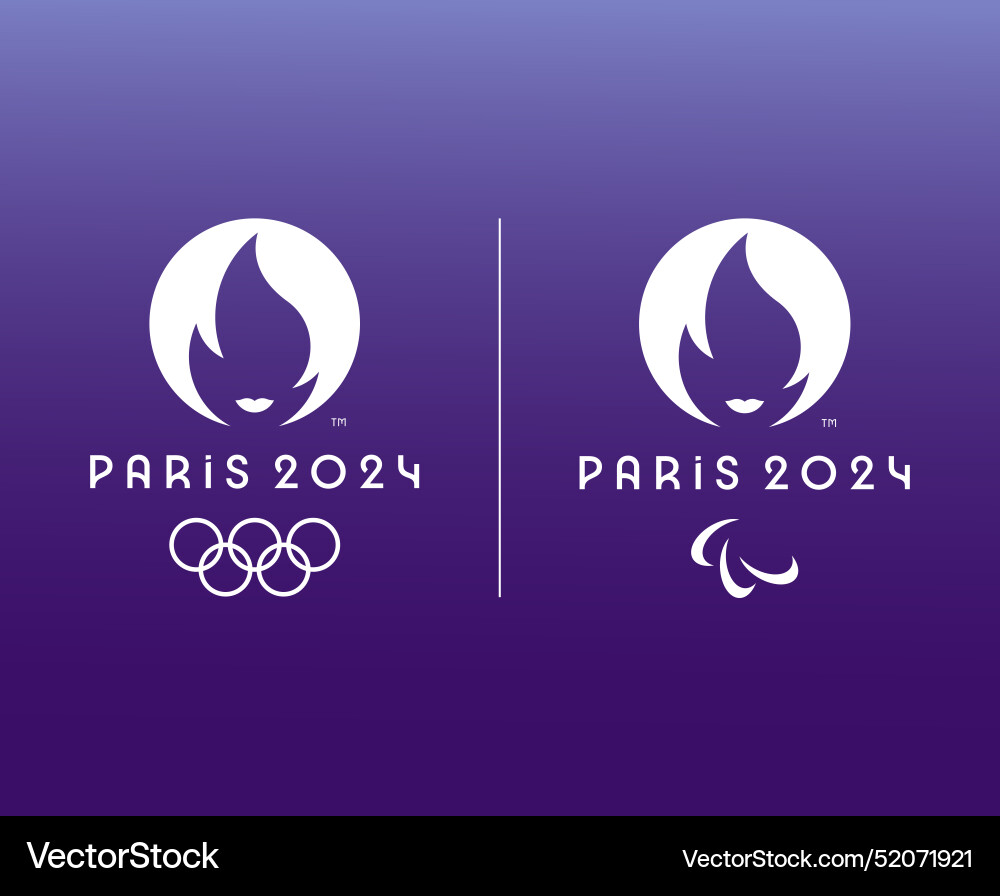 Paris 2024 olympics games and paralympics Vector Image