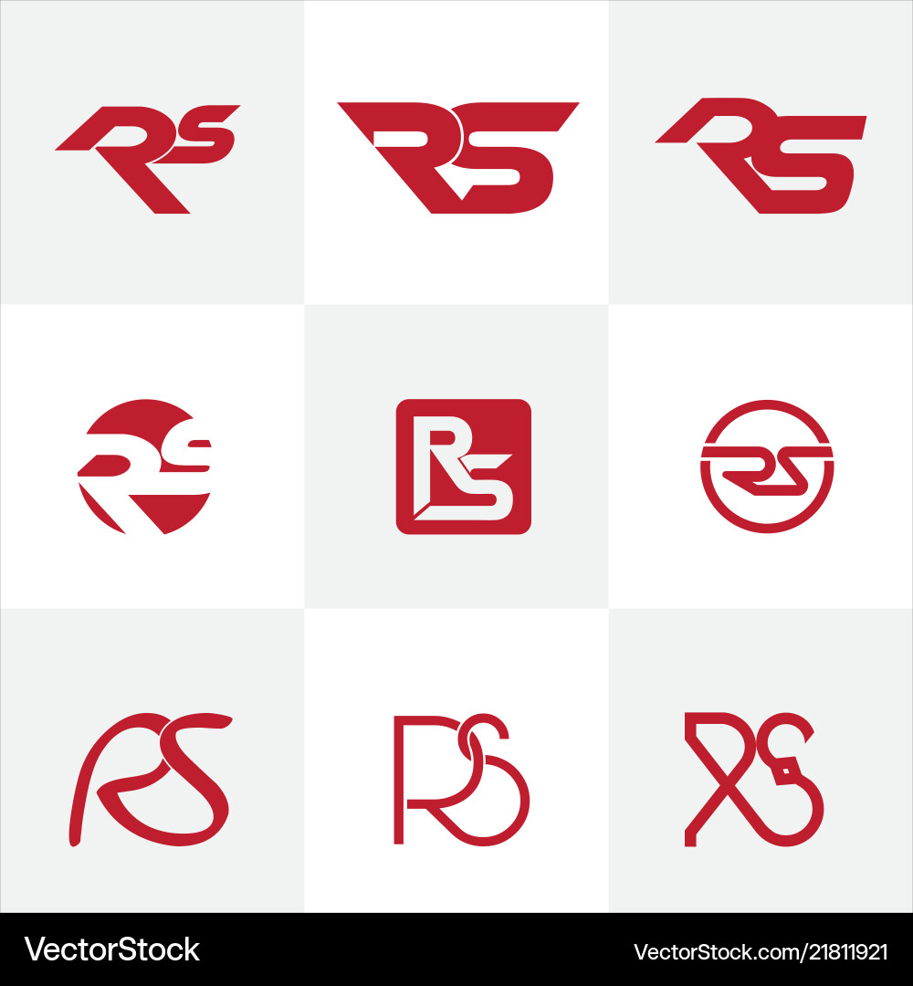 Rs company logo design concept Royalty Free Vector Image