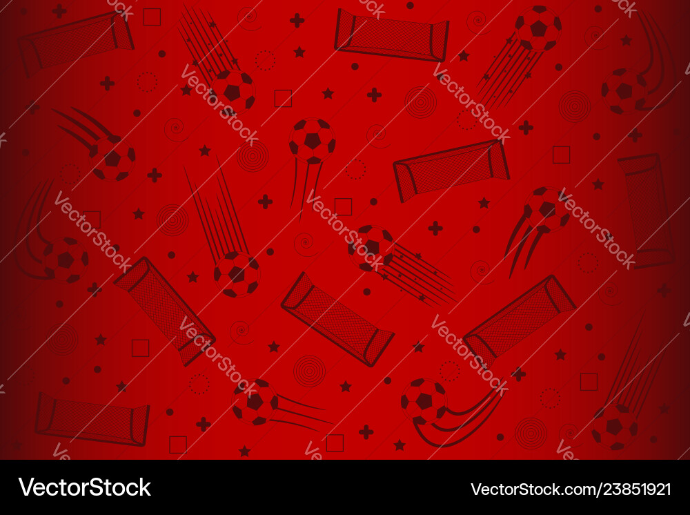 Soccer Tournament Red Backdrop Royalty Free Vector Image