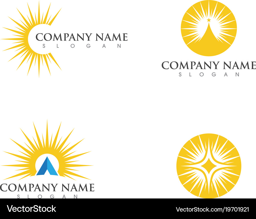 Sun logo template Royalty Free Vector Image - VectorStock