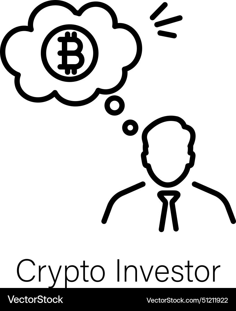 Crypto investor Royalty Free Vector Image - VectorStock