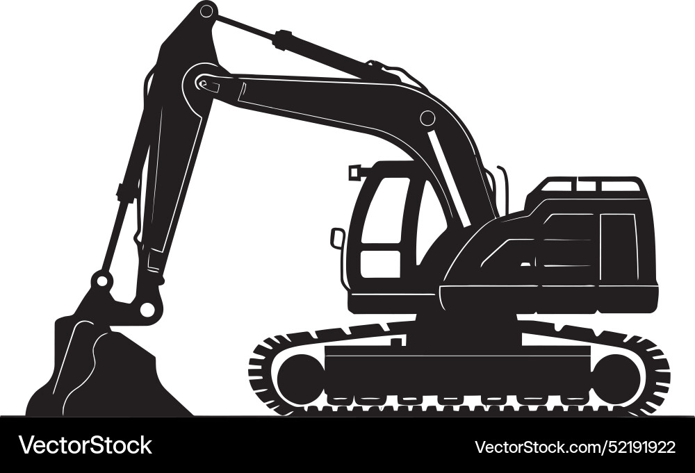 Digging deeper excavator technology Royalty Free Vector