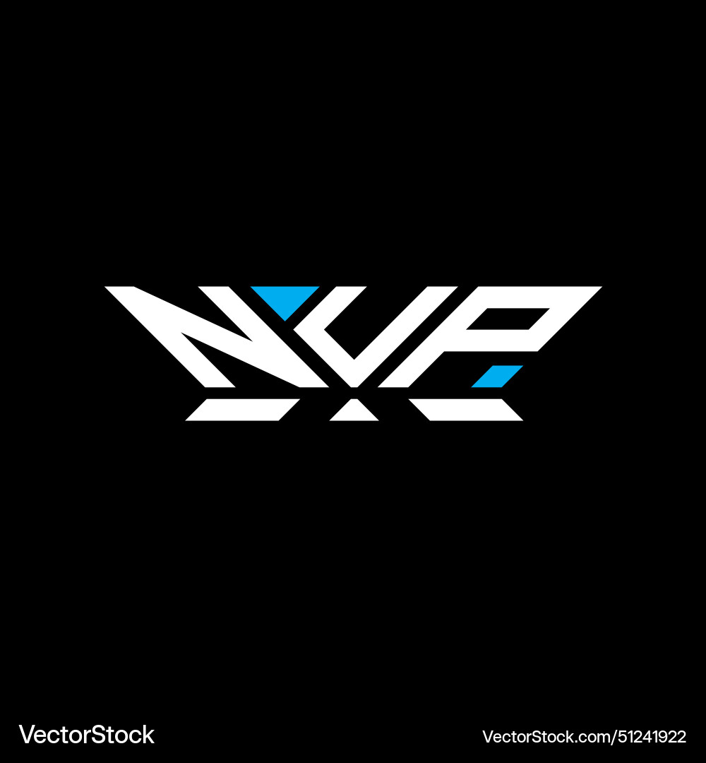 Nup letter logo design simple and modern Vector Image