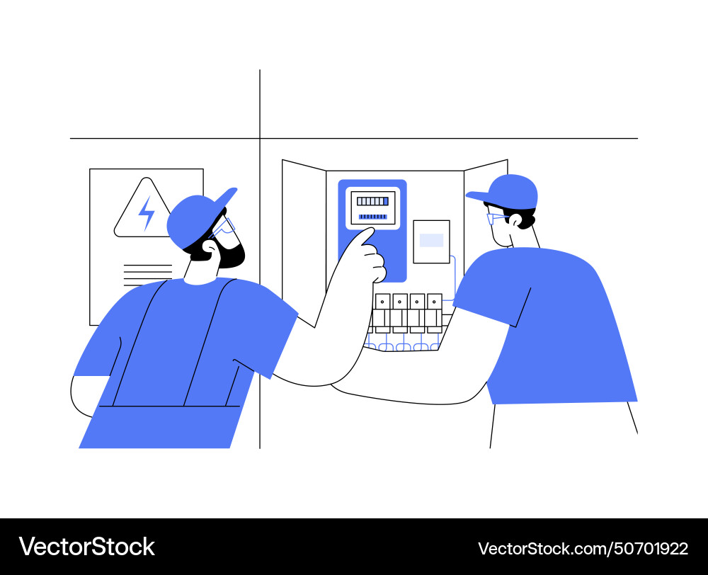 Outdoor electrical connections installation Vector Image