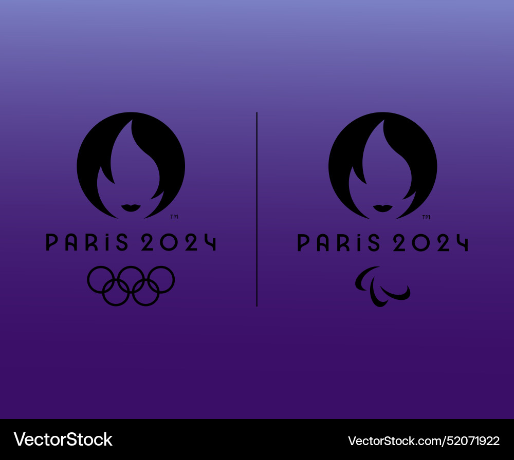 Paris 2024 olympics games and paralympics Vector Image