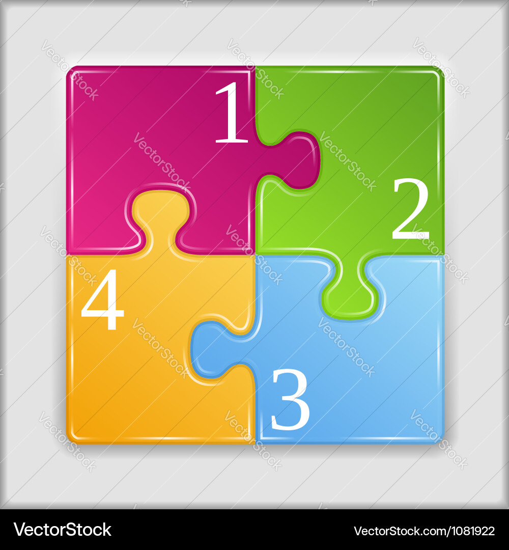 Puzzle square Royalty Free Vector Image - VectorStock