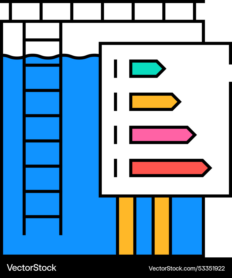 Water management efficient icon color Royalty Free Vector