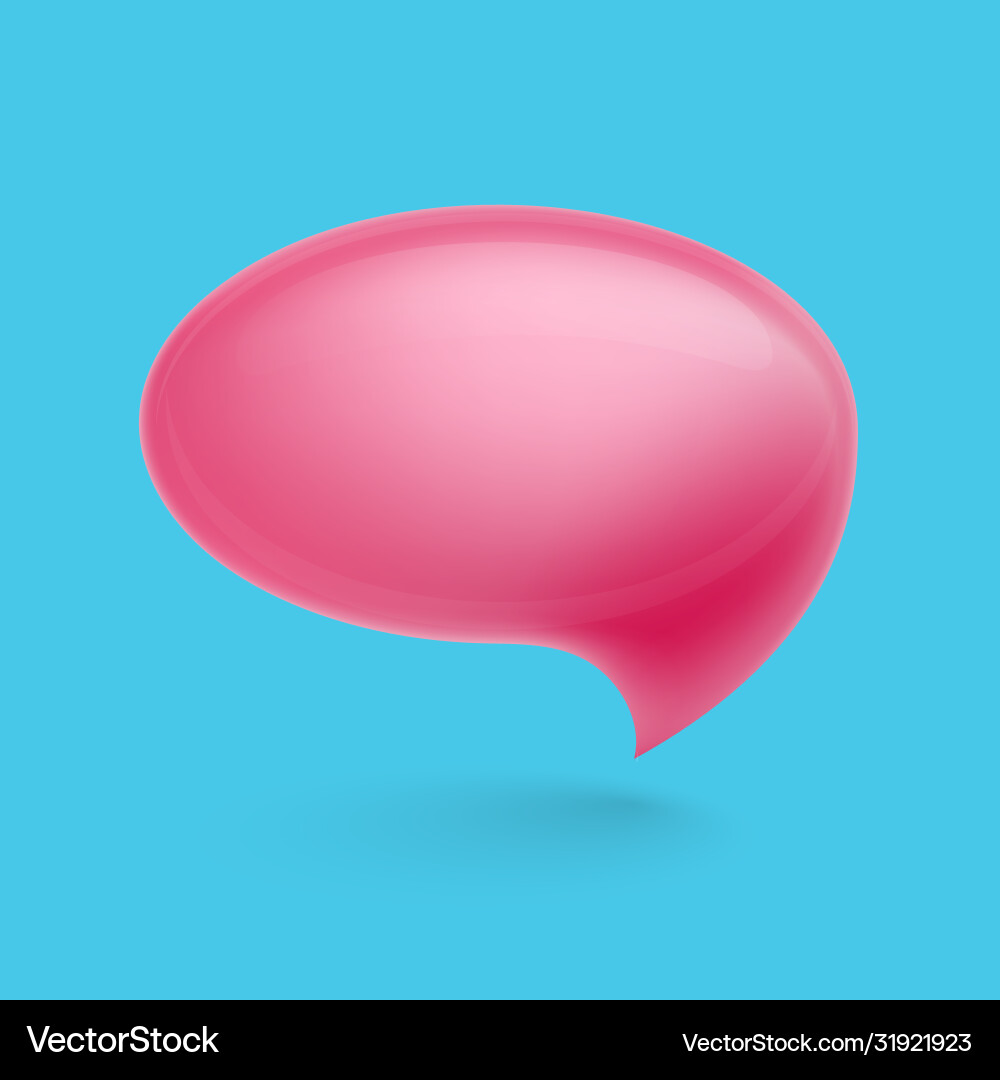 Abstract 3d speech bubble Royalty Free Vector Image
