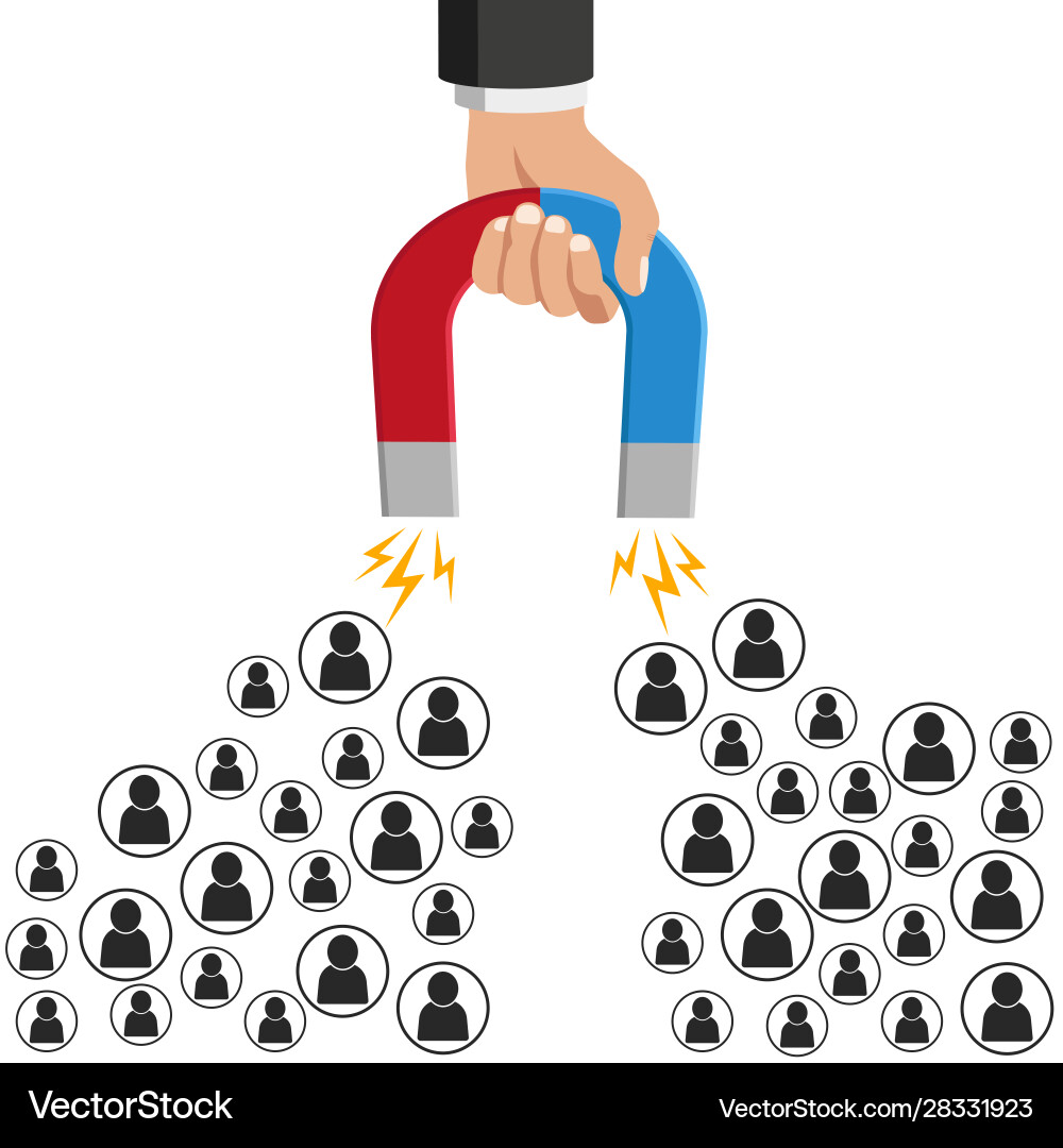 Attracting Customers & Clients Royalty Free Vector Image