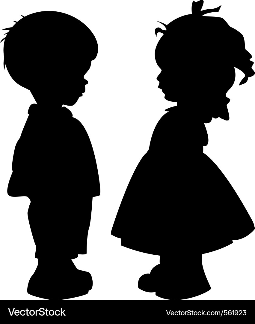 Boy and girl Royalty Free Vector Image - VectorStock