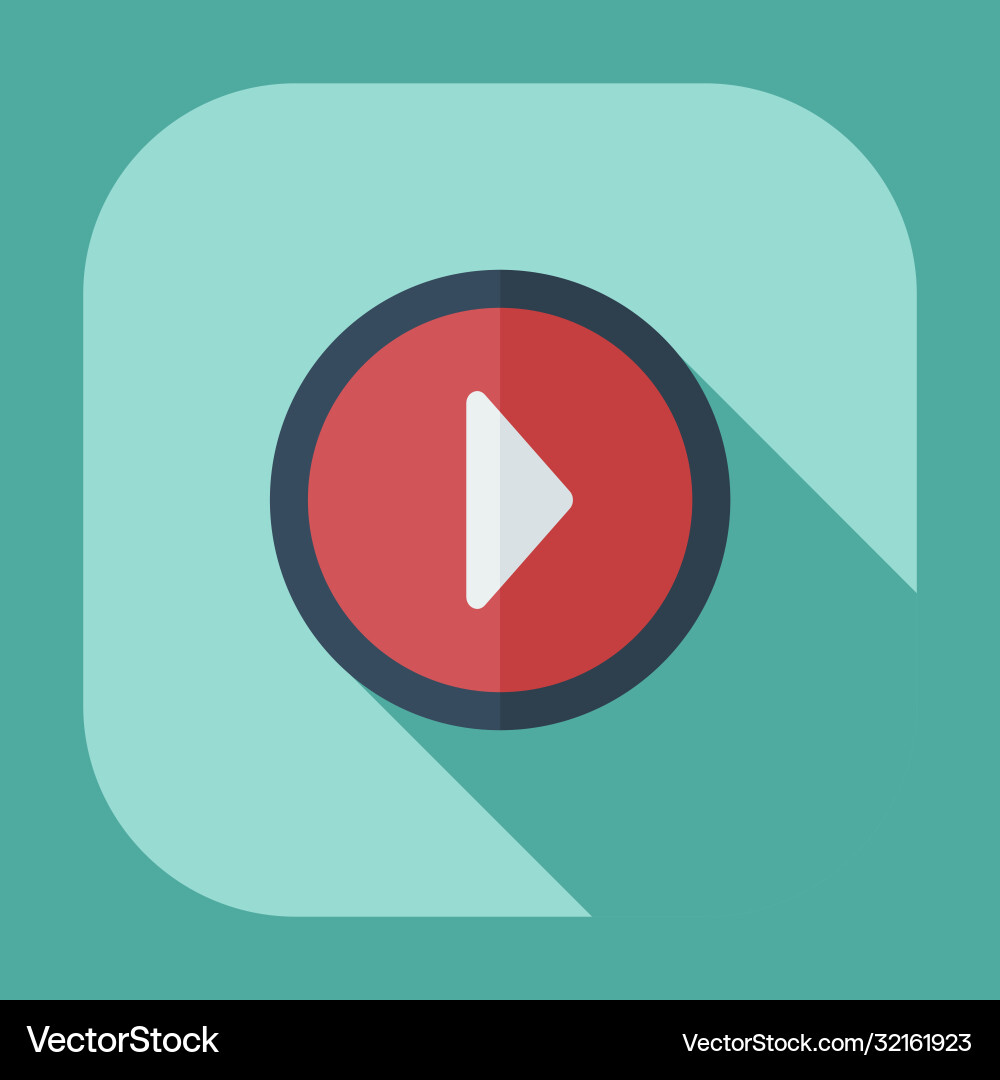 Flat modern design with shadow icons play Vector Image