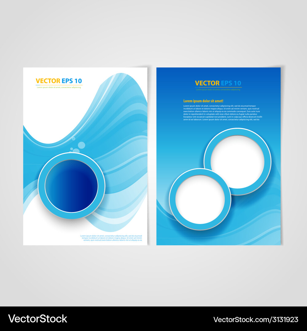 Flyer template back and front design Royalty Free Vector