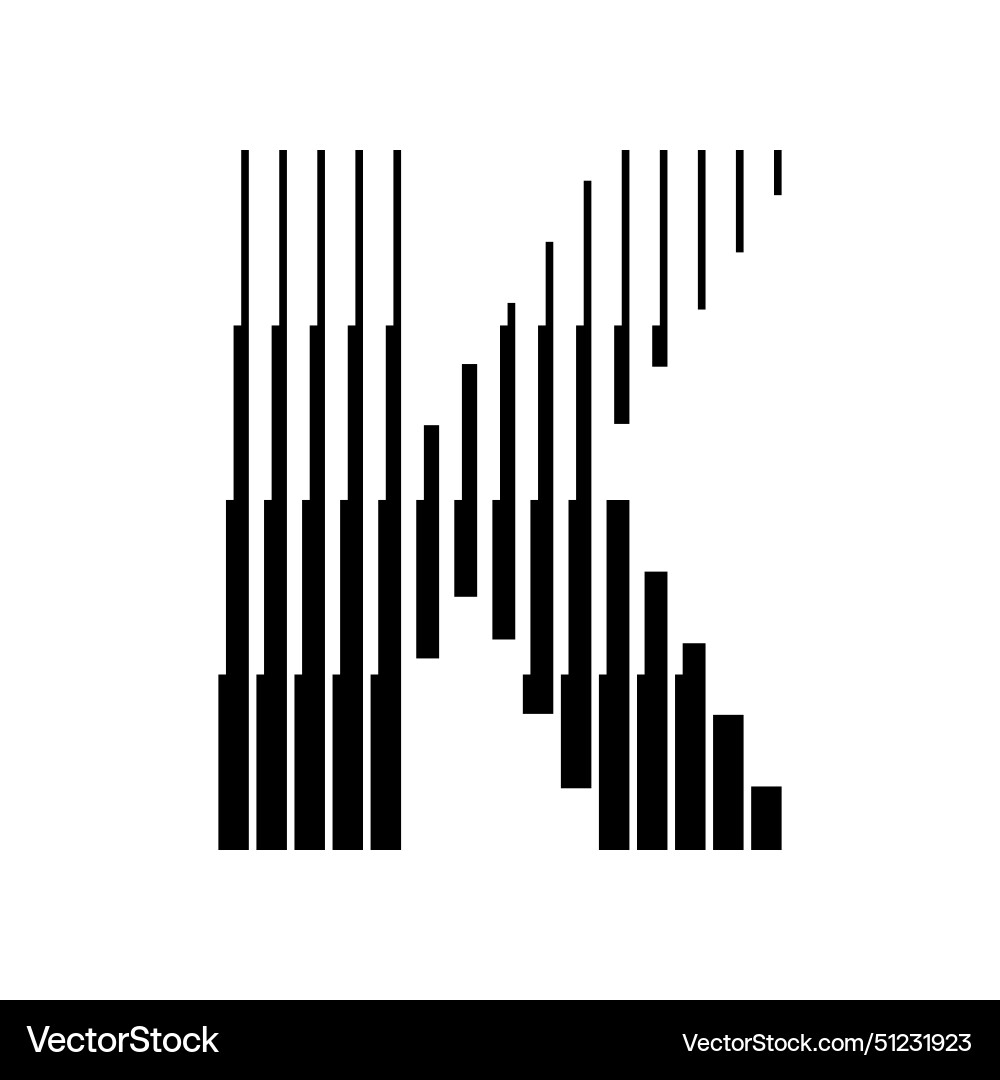 K letter lines logo icon Royalty Free Vector Image