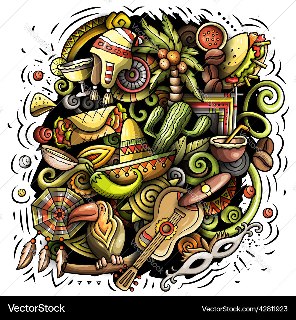 Latin america cartoon Royalty Free Vector Image