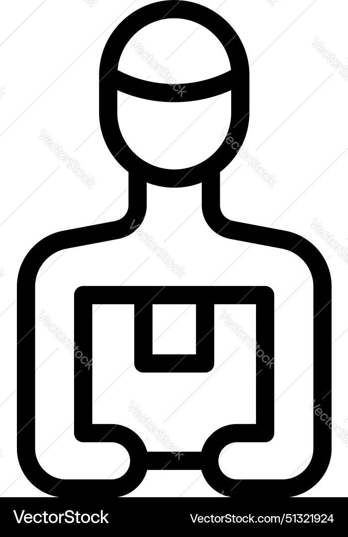 Abstract human icon with placeholder center Vector Image