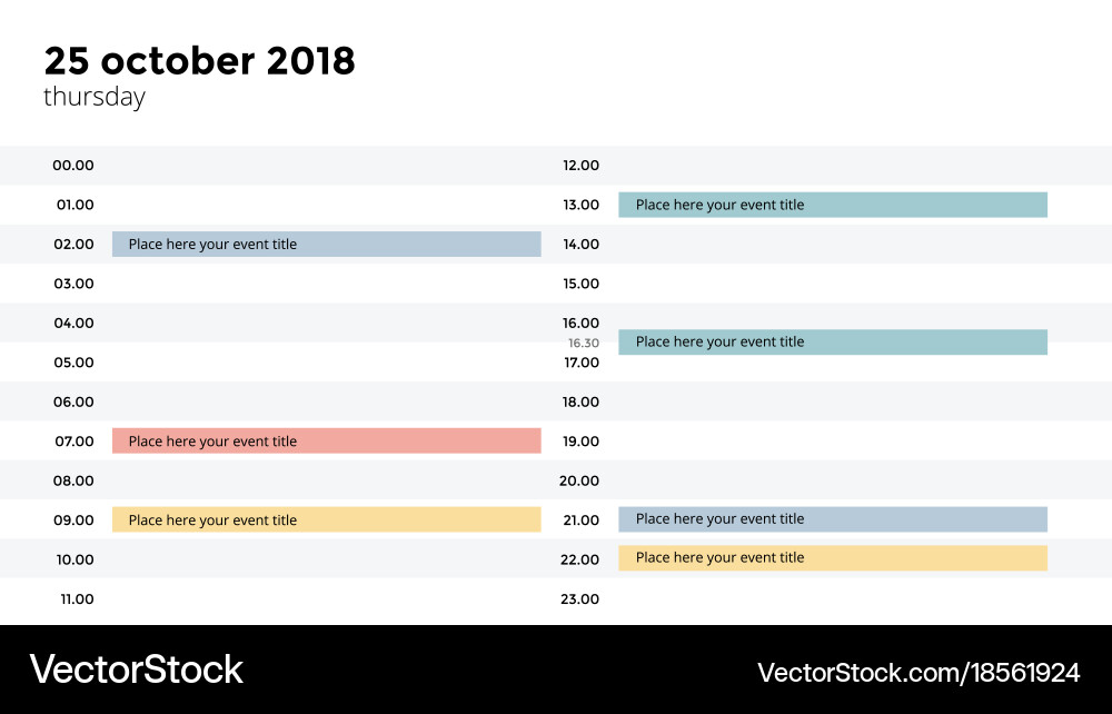 Calendar infographic table chart presentation Vector Image