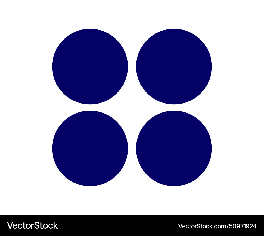Circle shape collection symbol blue element Vector Image