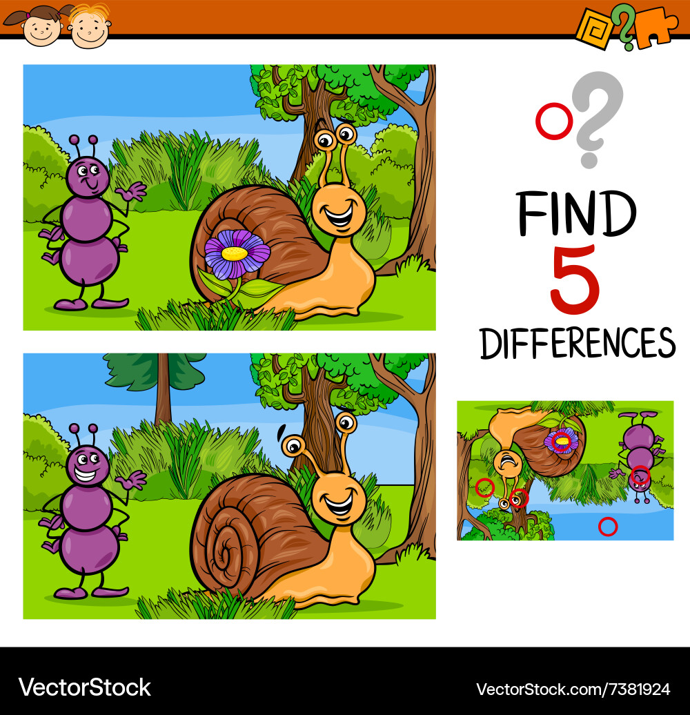 Educational differences task Royalty Free Vector Image