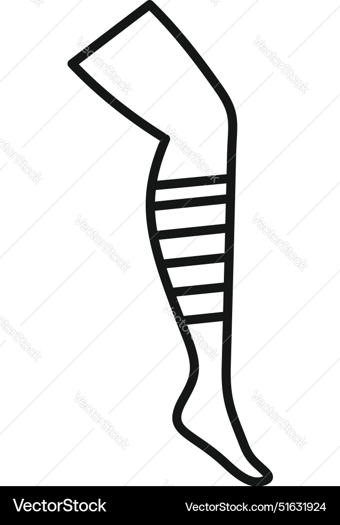 Elastic medical bandage on leg compression Vector Image