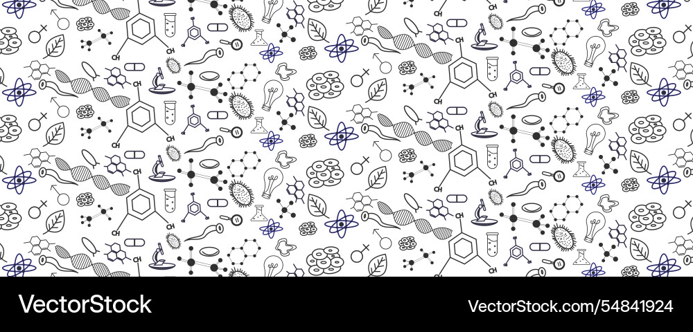 Hand drawing biology education doodle icon idea Vector Image