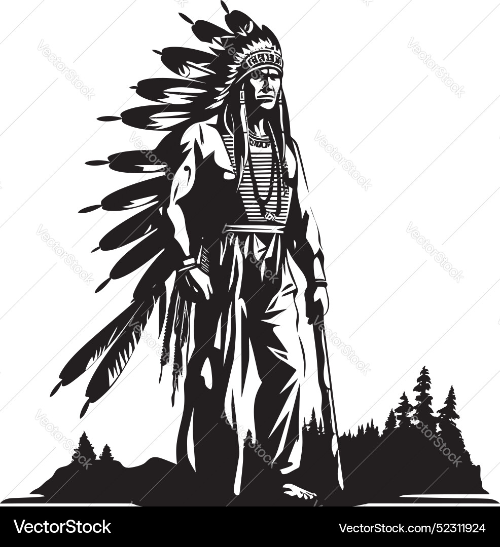 Heritage guardian chief logo icon chieftains Vector Image