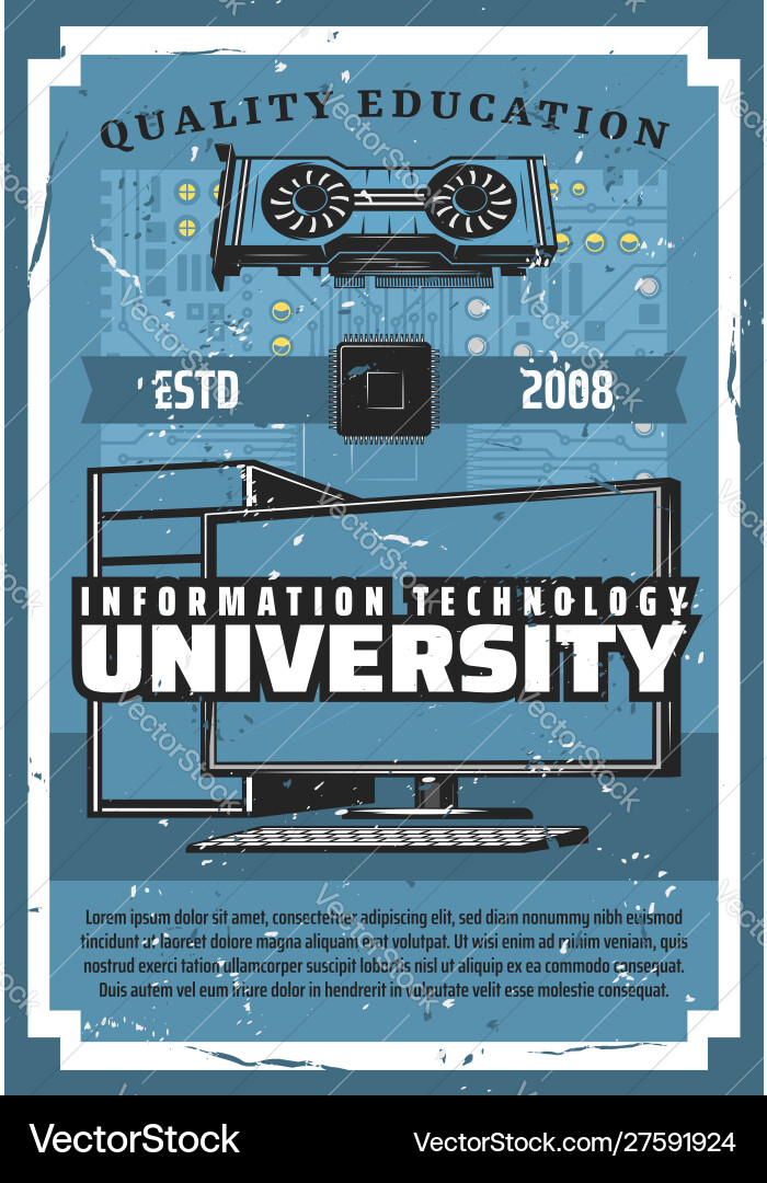 IT Education & Technology Royalty Free Vector Image