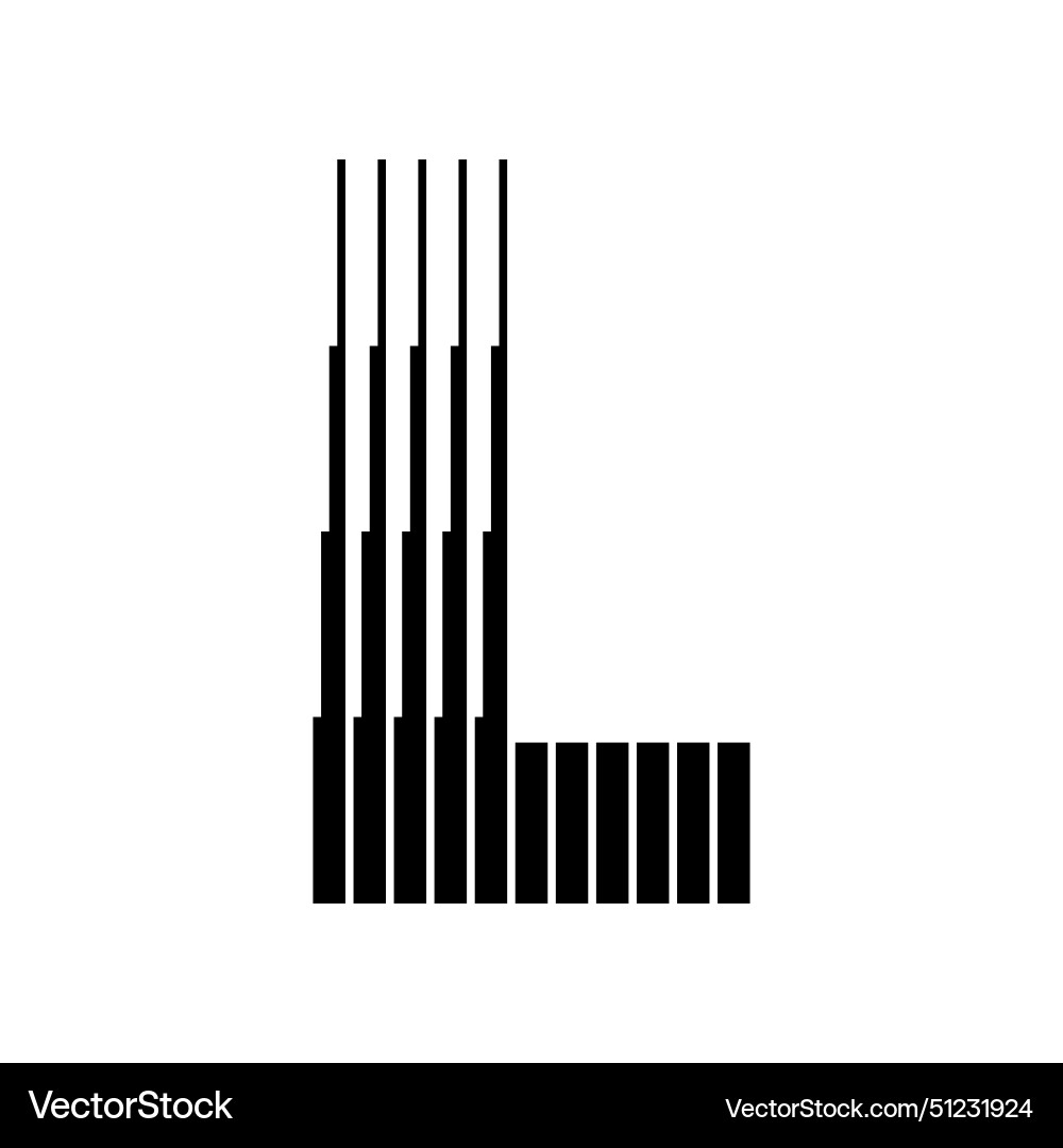 L letter lines logo icon Royalty Free Vector Image