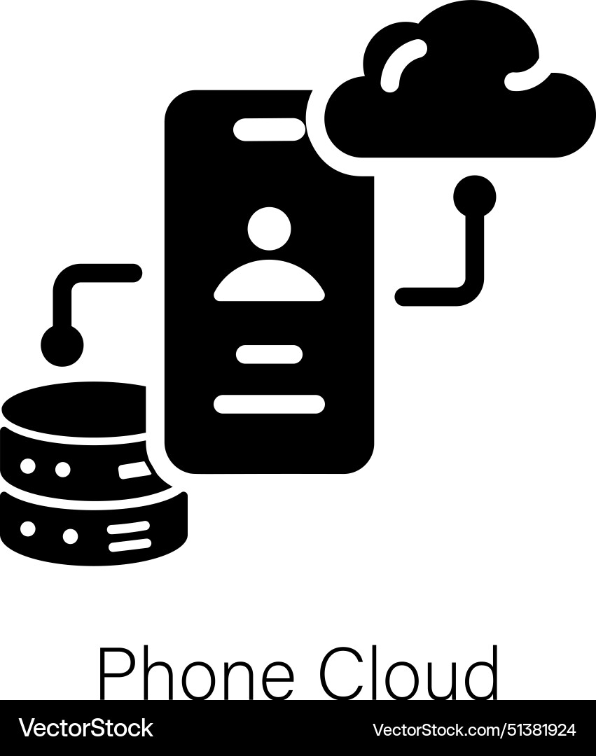 Phone cloud Royalty Free Vector Image - VectorStock