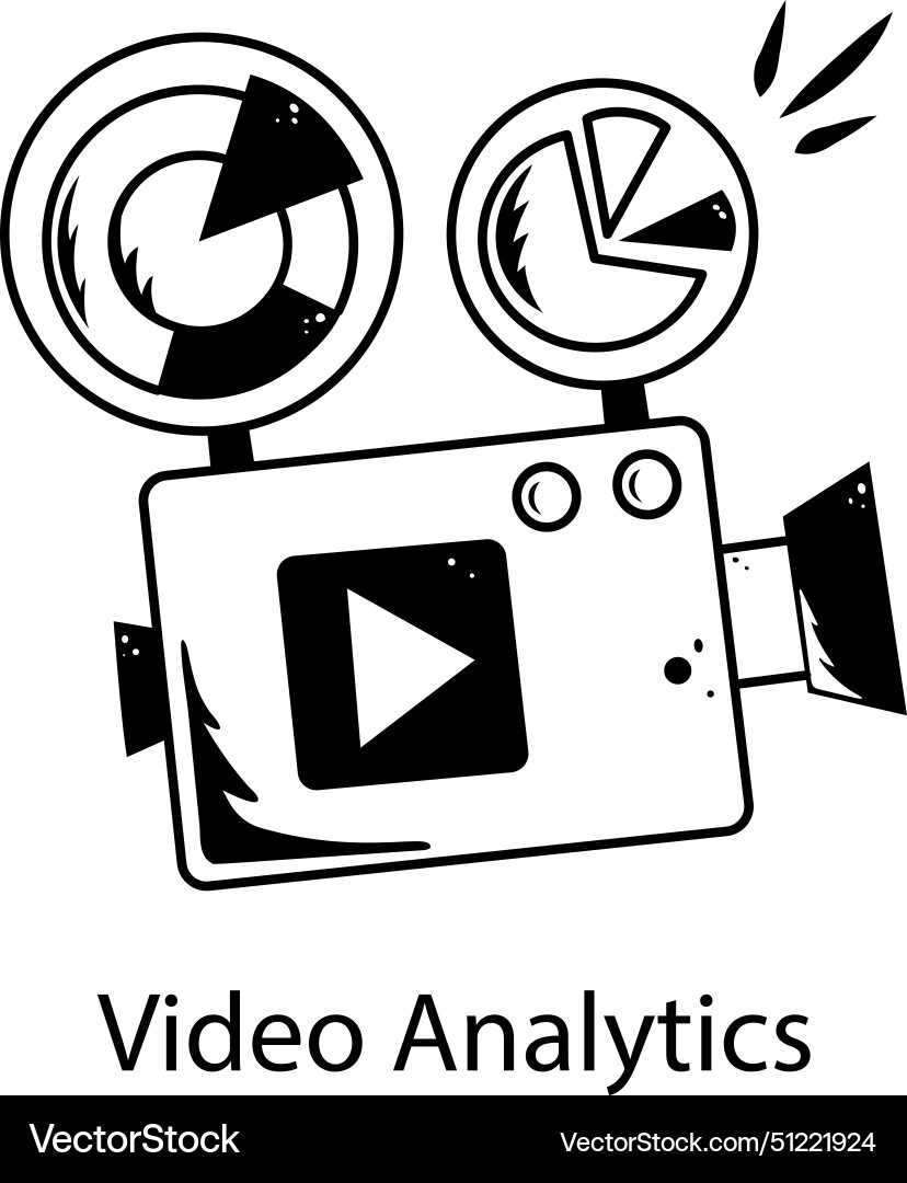 Video analytics Royalty Free Vector Image - VectorStock