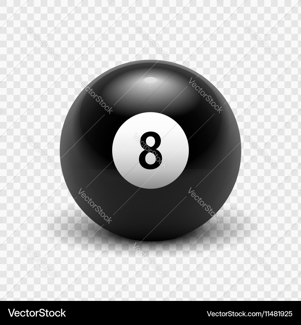 Billards eight ball Royalty Free Vector Image - VectorStock