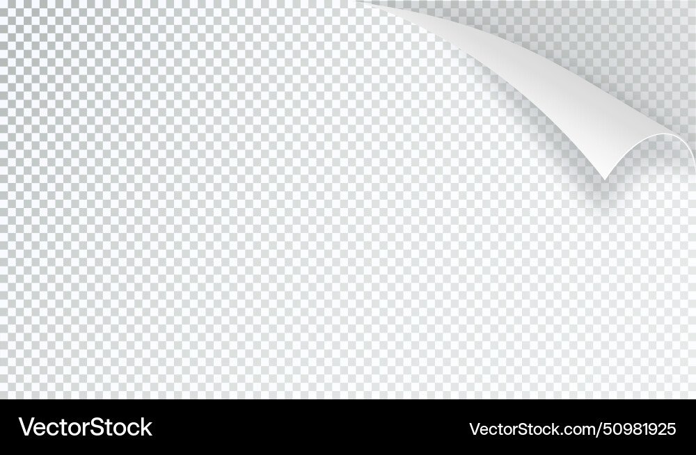 Curly page corner realistic curled Royalty Free Vector Image