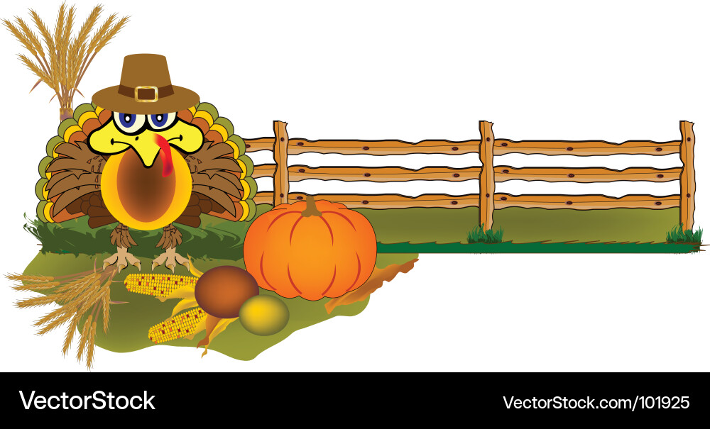Festive Thanksgiving Cartoon Royalty Free Vector Image