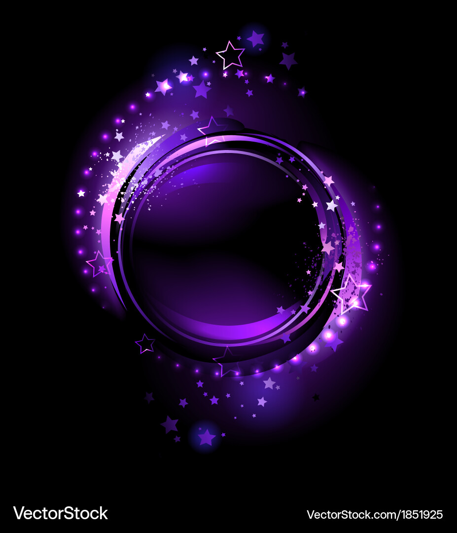Purple round banner Royalty Free Vector Image - VectorStock