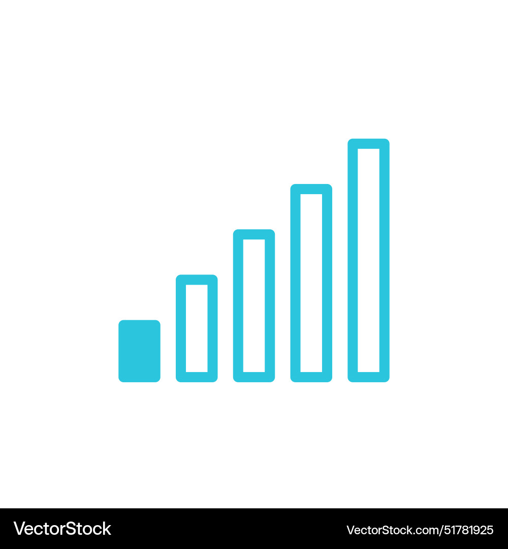 Signal icon low isolated on white Royalty Free Vector Image