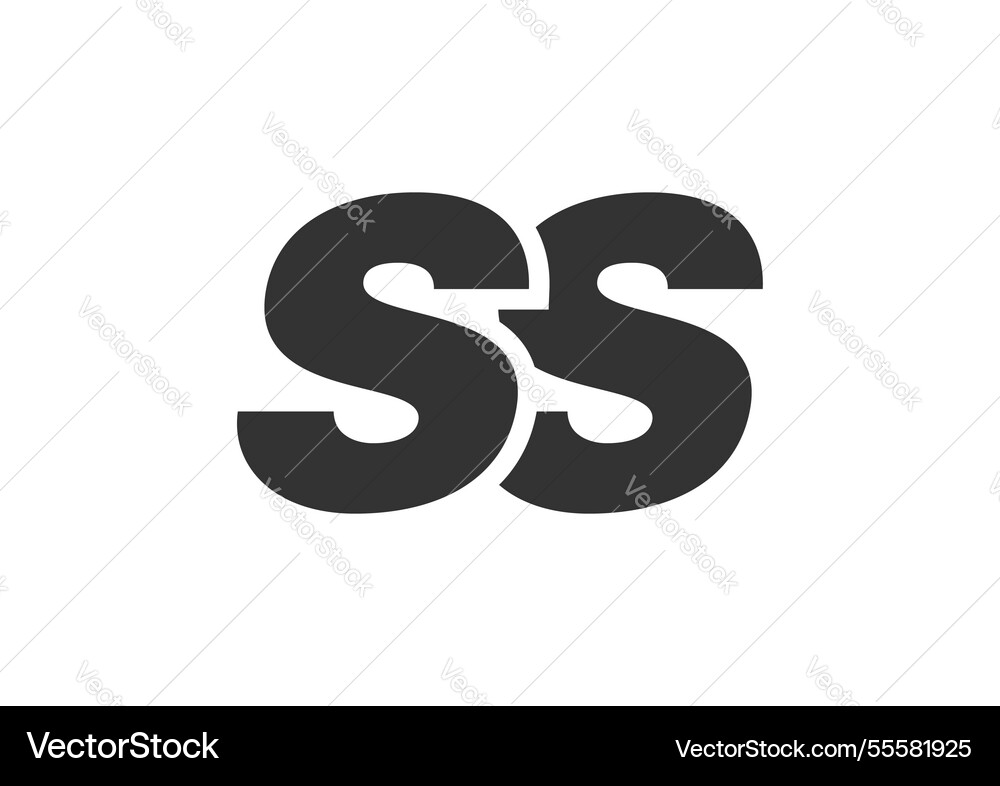 Ss techno editable font logo for corporate Vector Image