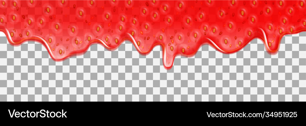 Strawberry background jam dripping drop splash Vector Image