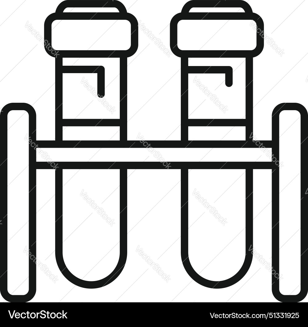 Test tubes in rack line icon Royalty Free Vector Image