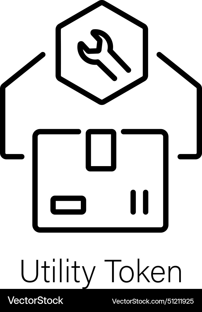 Utility token Royalty Free Vector Image - VectorStock