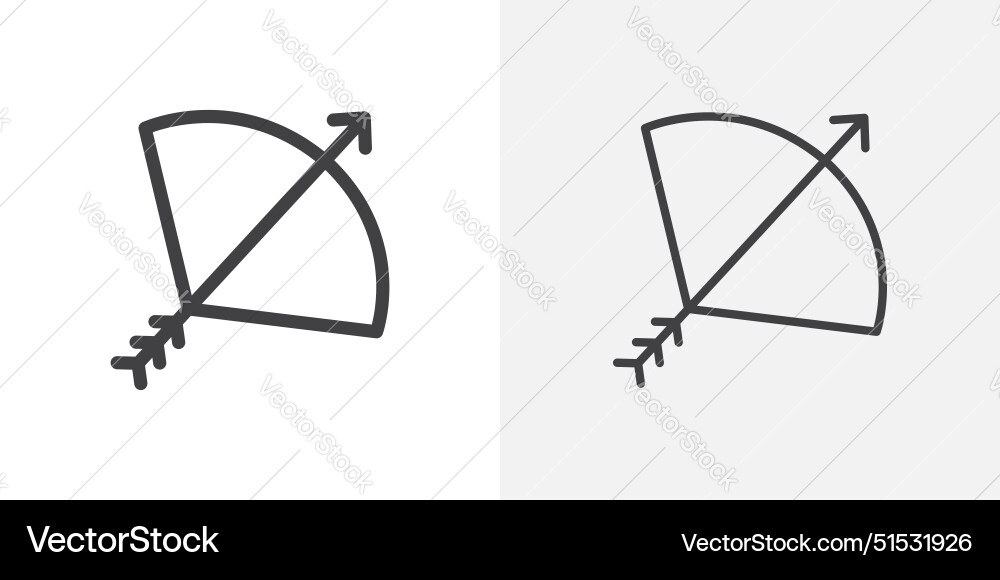 Bow arrow icon set archery bow and arrow symbol Vector Image